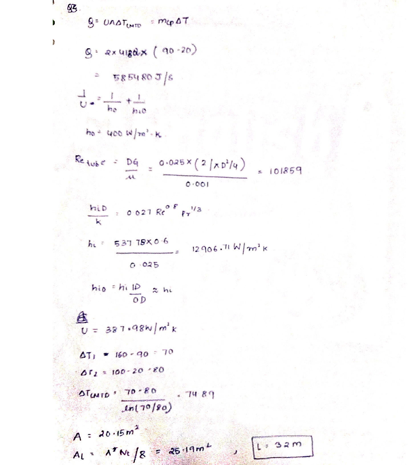 Calculate The Mass Flow Rate Of Water Calculate The Log Mean Calculate The Mass Flow Rate Of Water Calculate The Log Mean